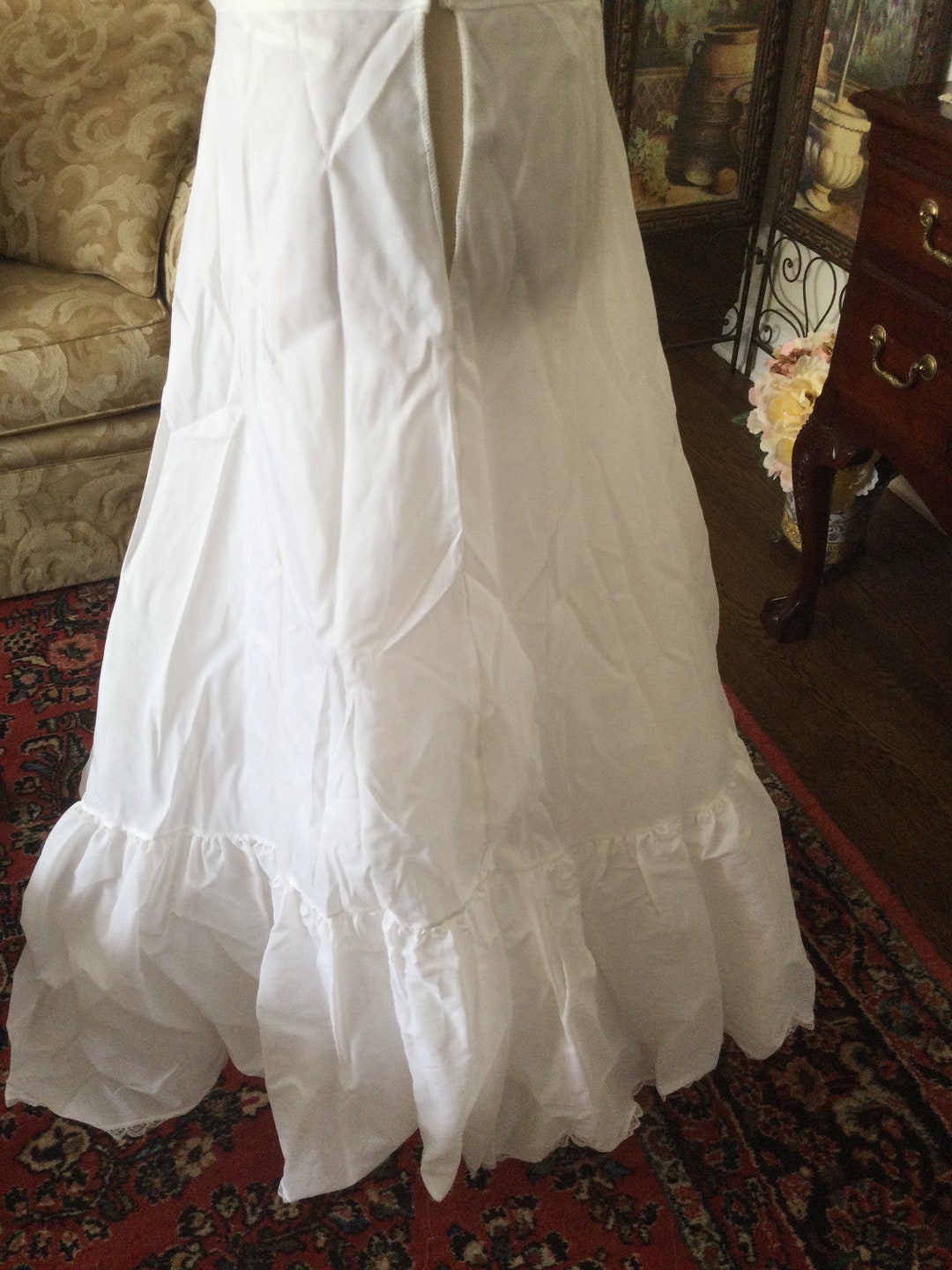 Bridal Petticoat Crinoline Pure White in Two Layers With Two Rows of ...