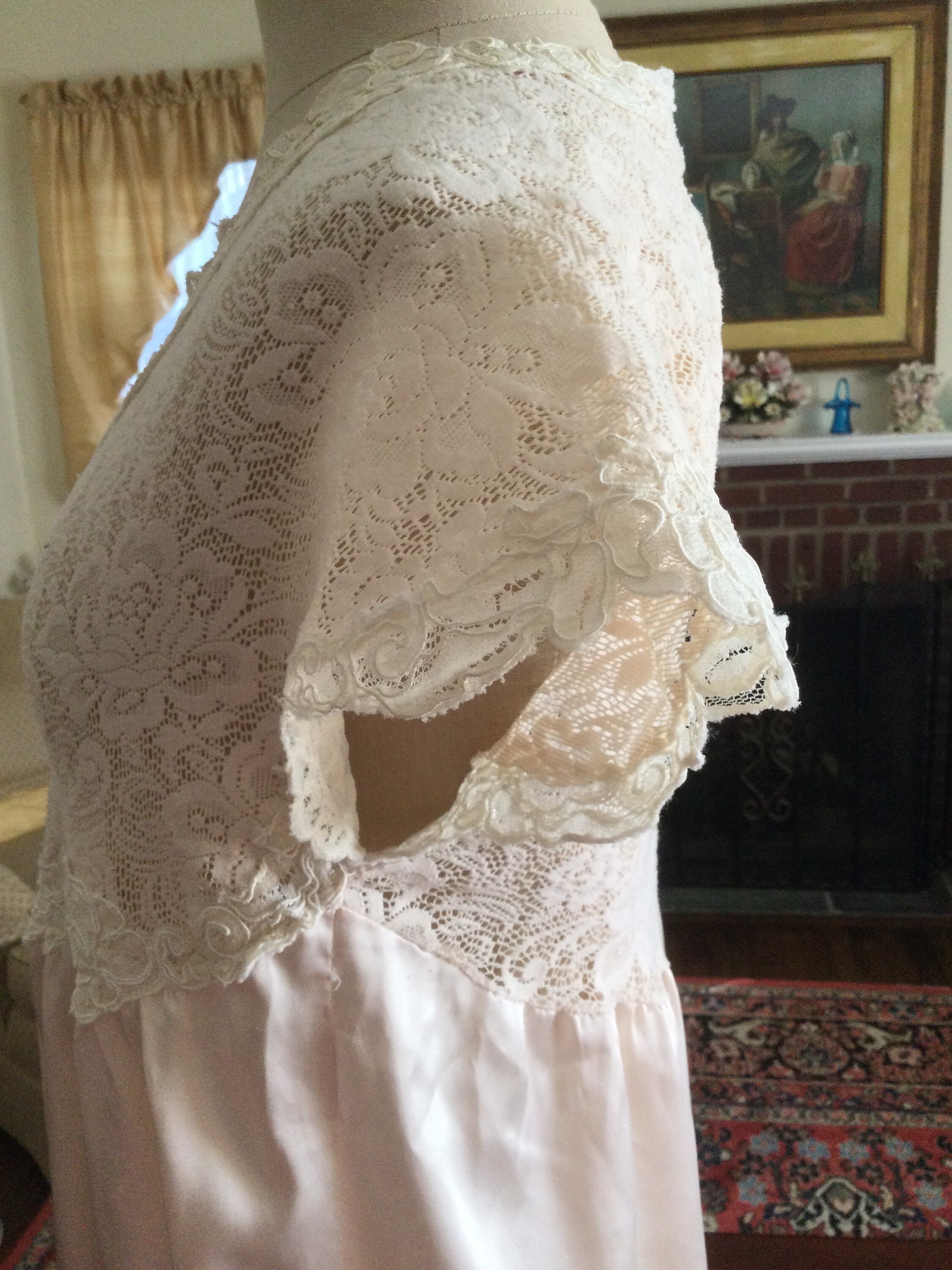 Seventies Satin and Lace is It Ivory, or is It Pink It Depends on the ...