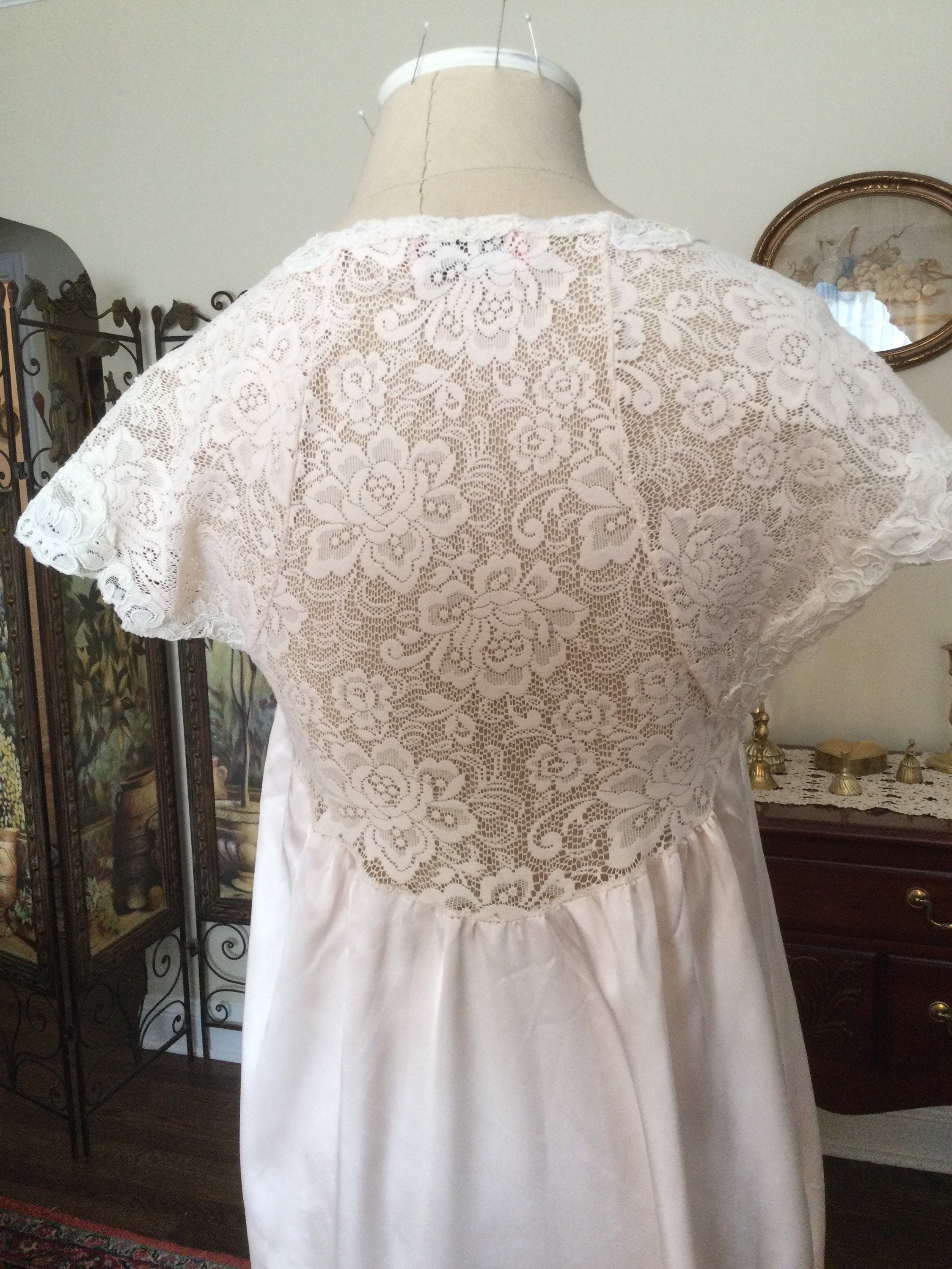 Seventies Satin and Lace is It Ivory, or is It Pink It Depends on the ...