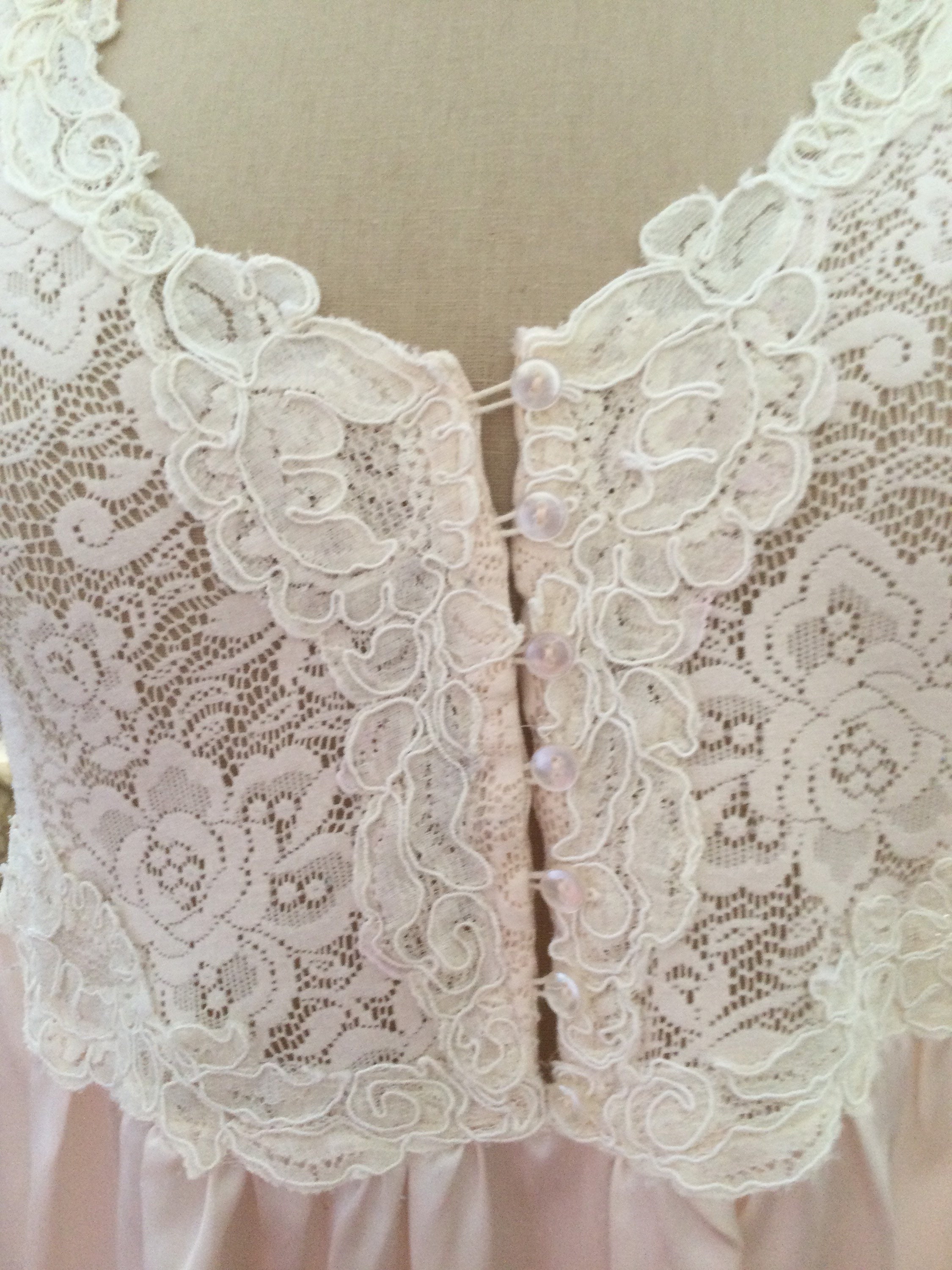 Seventies Satin and Lace is It Ivory, or is It Pink It Depends on the ...