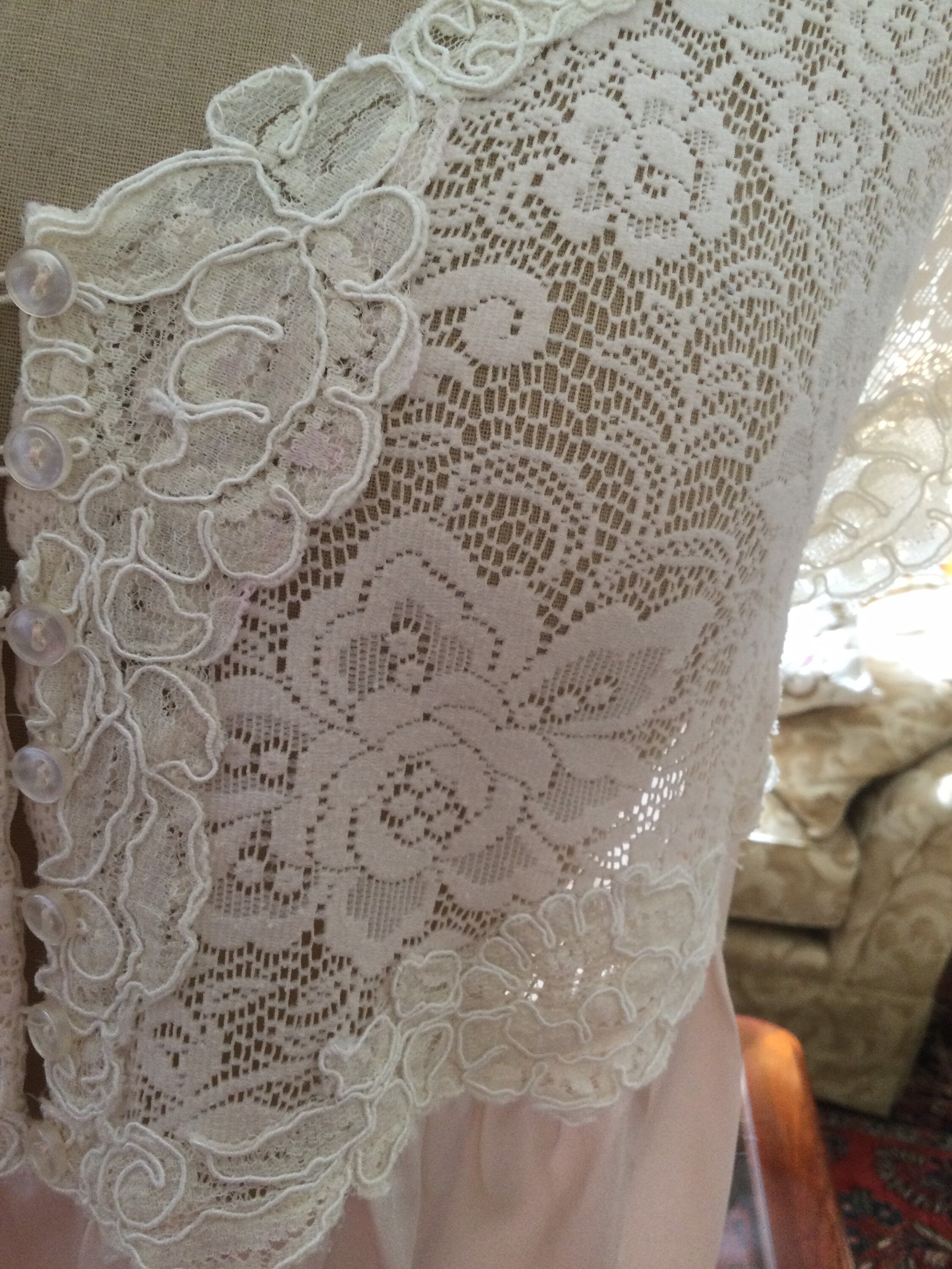 Seventies Satin and Lace is It Ivory, or is It Pink It Depends on the ...