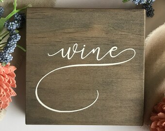 Mini Wood Signs. Small Sign for Home. Happy Laughter Wine. | Etsy