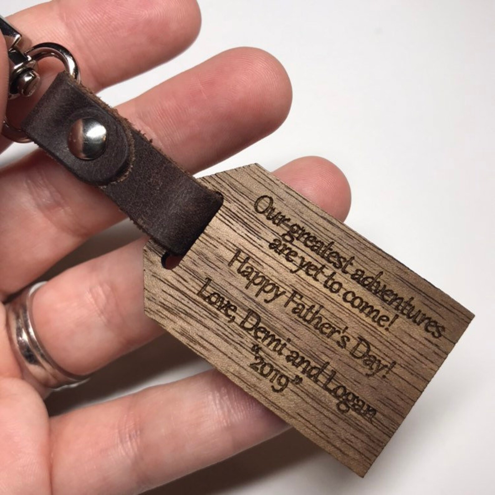 Wood Key Chain. Miles and Memories Keychain. Rustic Wooden - Etsy