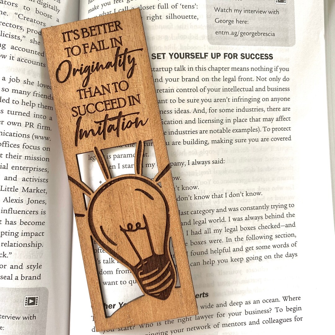 Motivational Wooden Bookmark. Encouragement Gift for Boss Ladies ...
