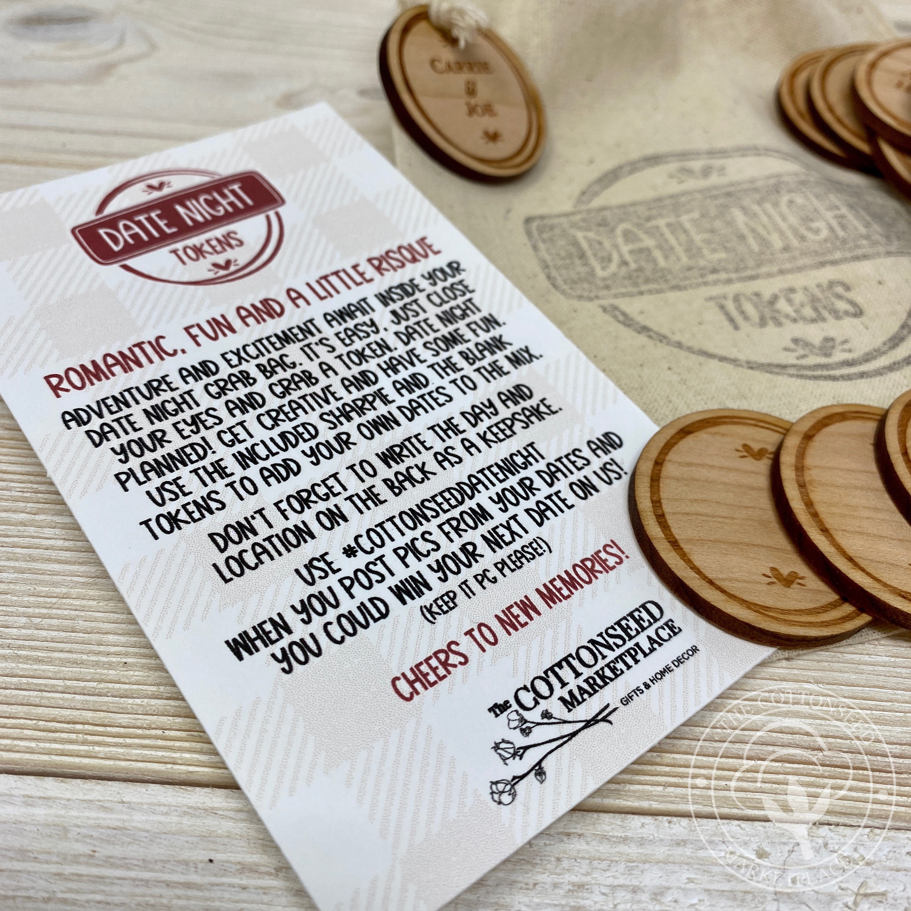 Date Night Idea Tokens. 5th Wedding Anniversary Gift. Date | Etsy