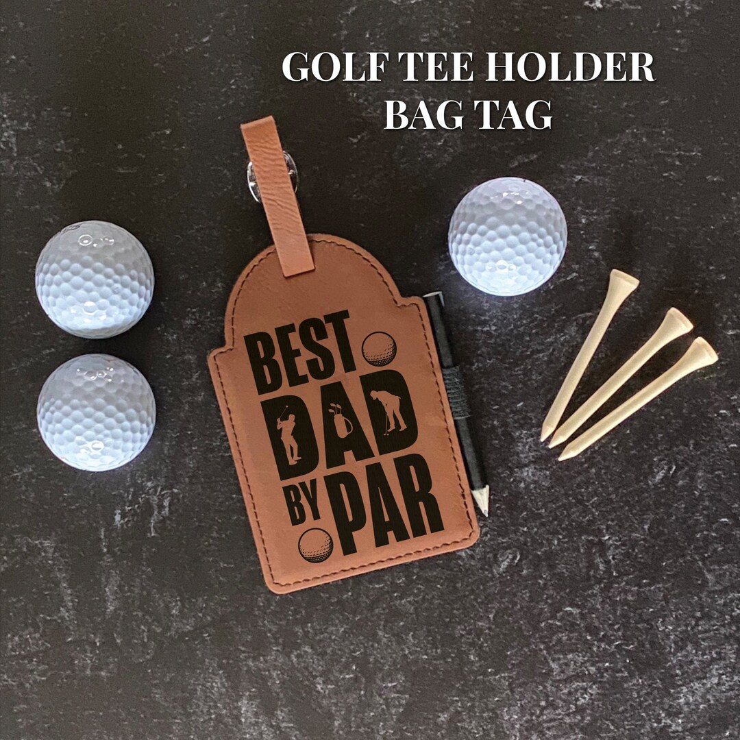 Golf Bag Tag Father's Day, Personalized Golf Gift for Dad, Wooden Tee ...