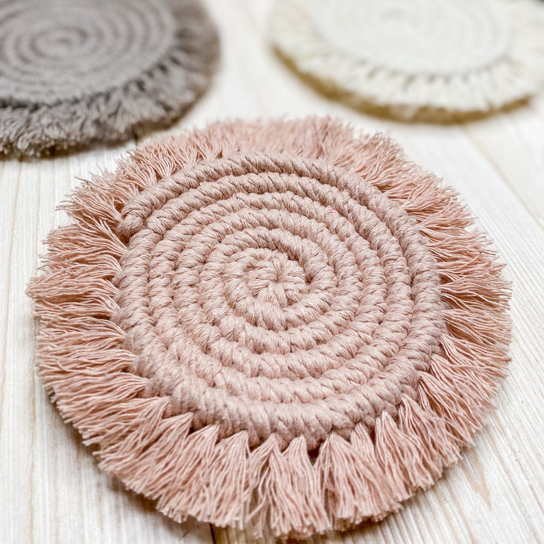 Macrame Table Coasters. Boho Home Decor. Bohemian Style Table - Etsy