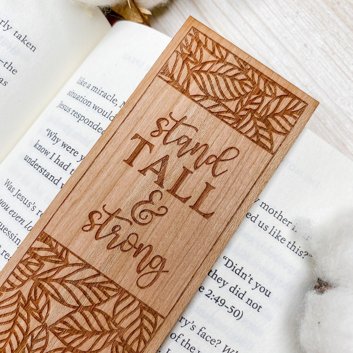 Engraved Wooden Bookmark: Stand Tall & Strong, Encouragement Gift - Etsy