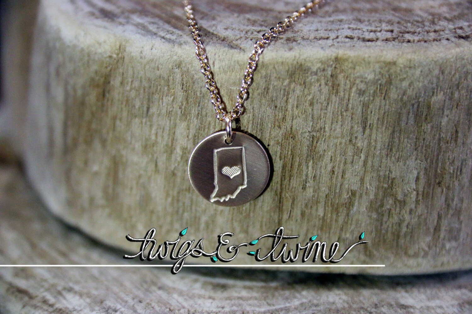 Indiana and Heart Mini Pendant Gold Necklace - Etsy