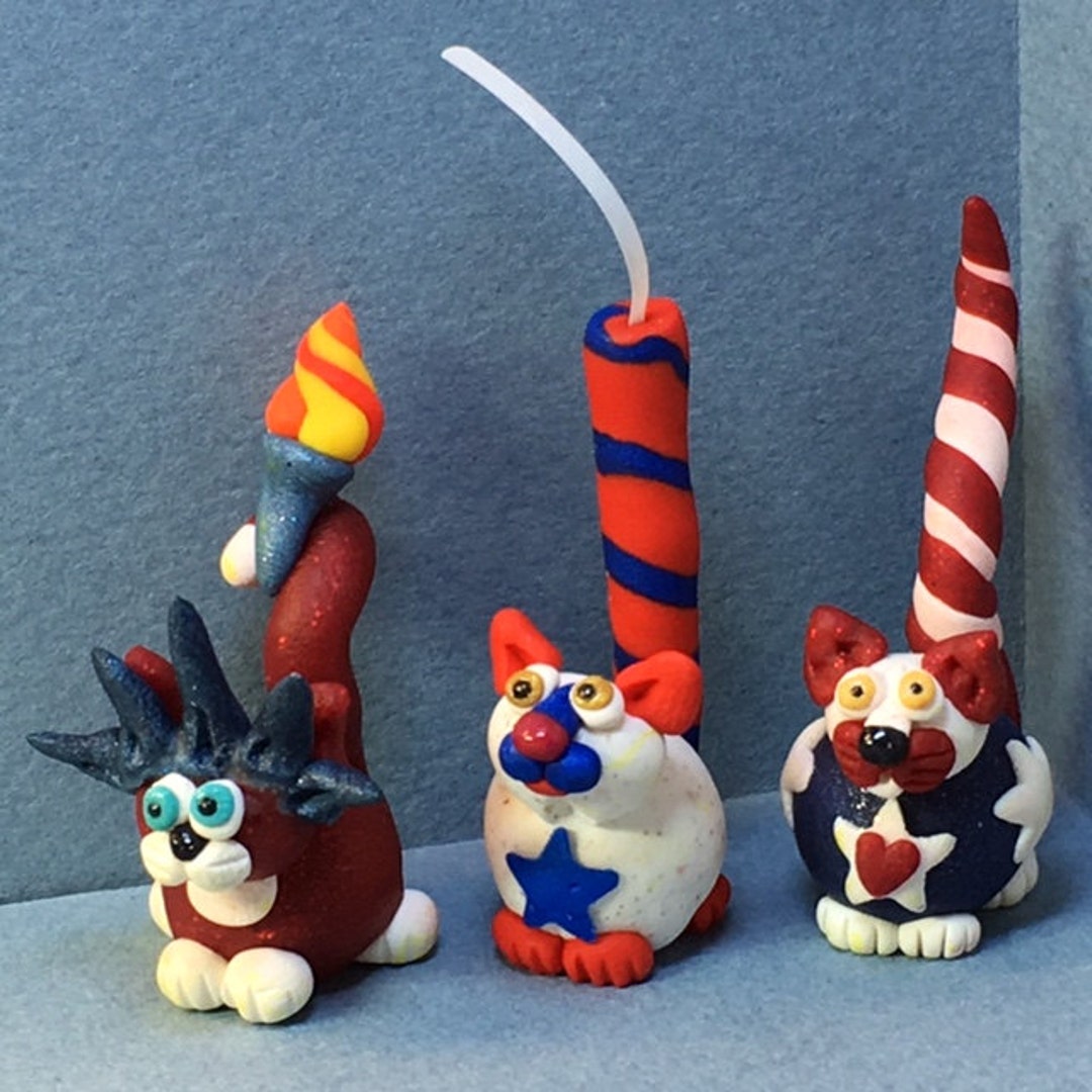 Calendar Cat Miniatures, July - Liberty Cat, Firecracker Cat or ...