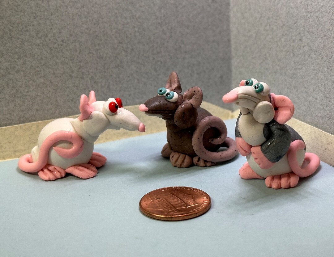 Rat Miniature Assortment. Great for Fairy Gardens or Other Tiny ...