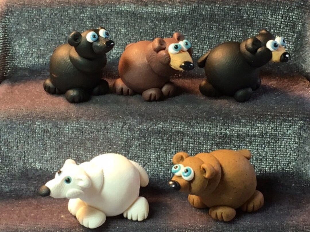 Bears Miniatures! 6 Different Types! Your Choice of One. - Etsy