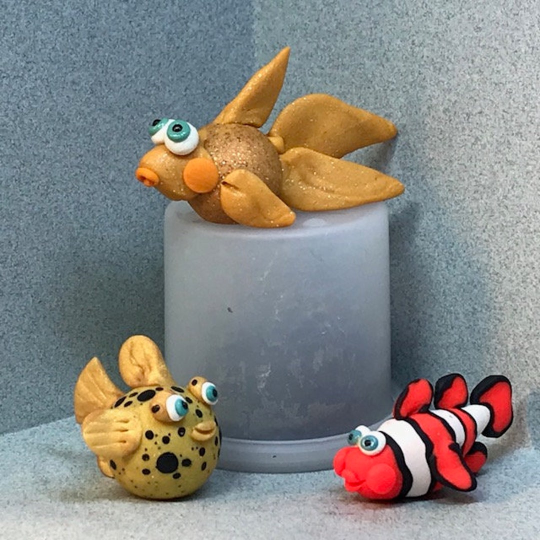 Fishies! Assorted Miniatures: Puffer Fish, Clown Fish, Goldfish and ...