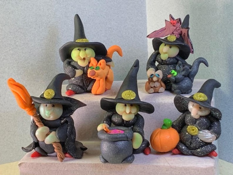 HALLOWEEN Witch Miniatures, - Your Choice of One - Etsy