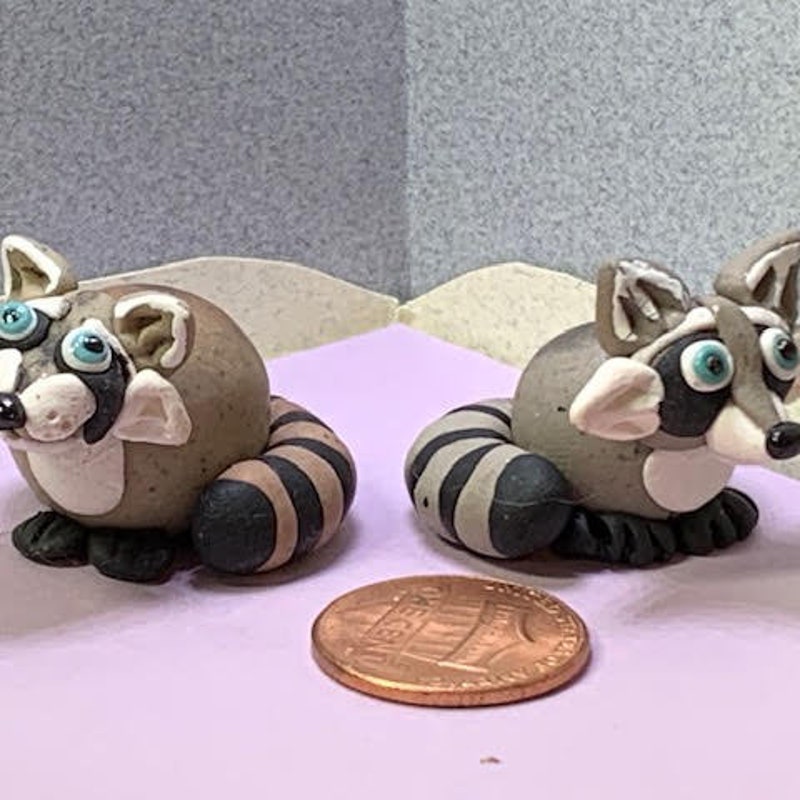 Polymer Clay Raccoon - Etsy