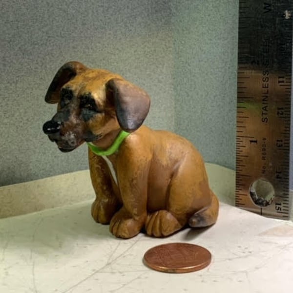 Miniature Pitbull Figurines - Etsy