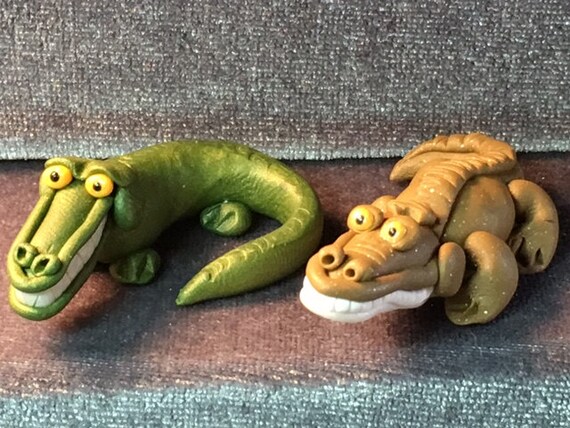 Alligator and Crocodile miniatures CROCOGATORS Your choice | Etsy