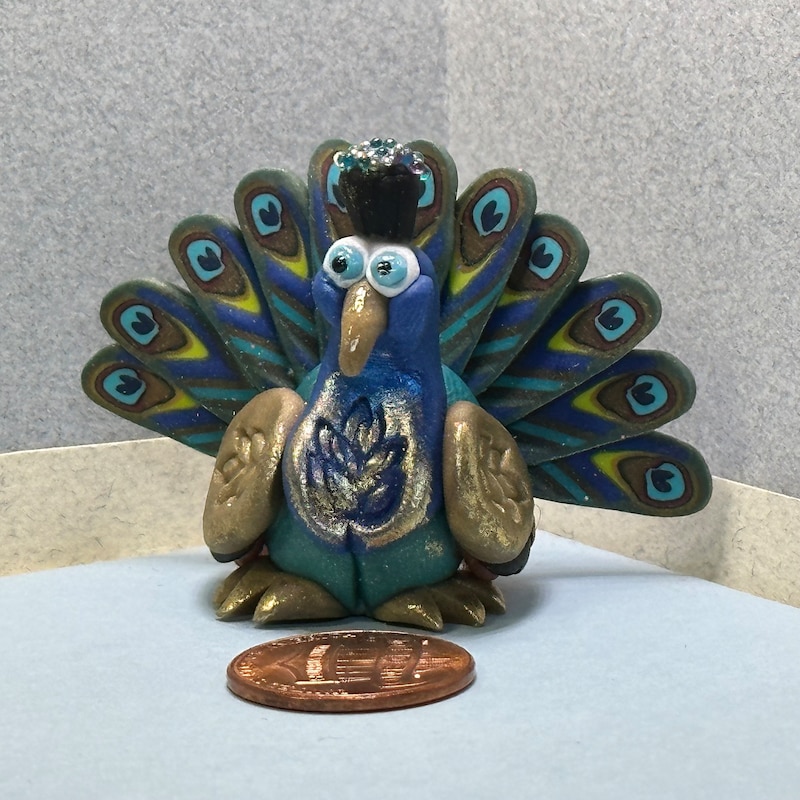 Polymer Clay Peacock - Etsy