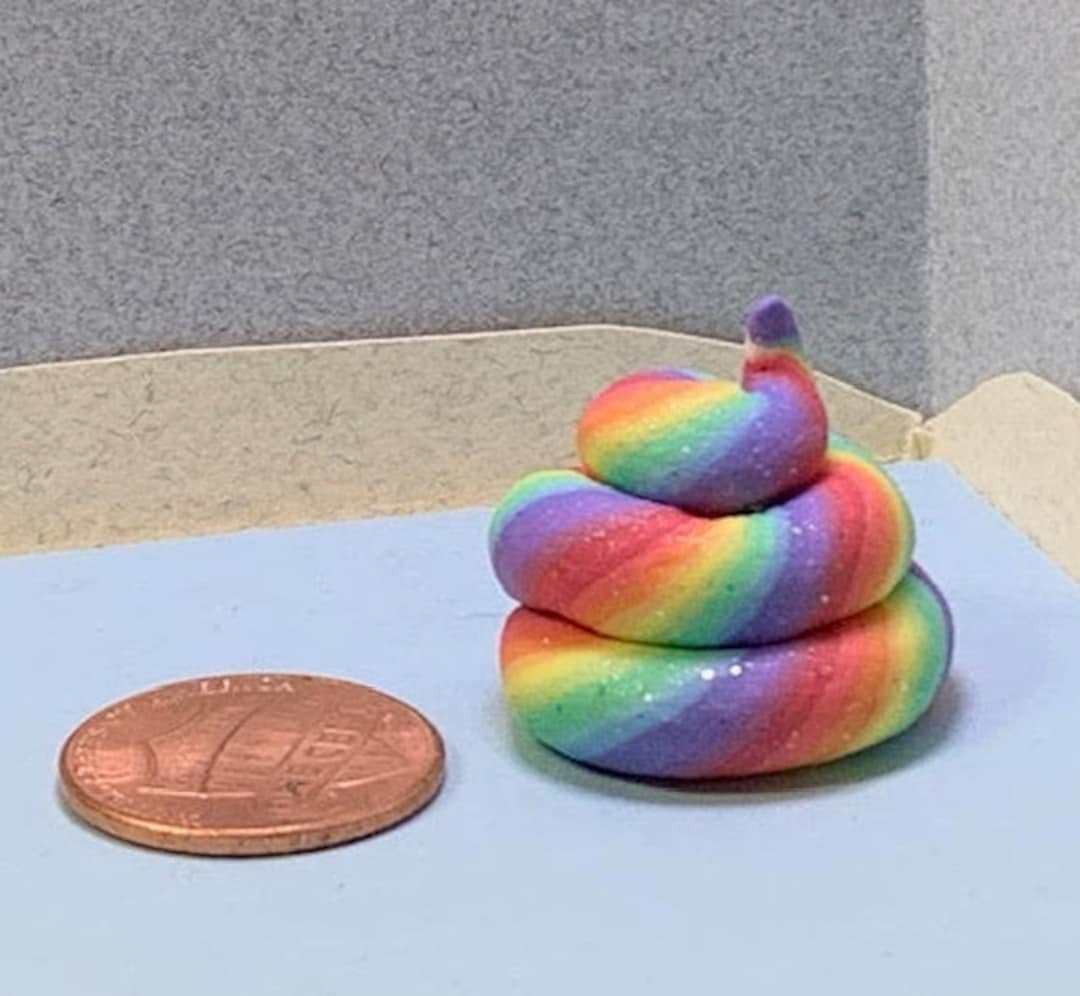 Unicorn Doo'. Colorful, Sparkly, Whimsical, Miniature, Rainbow Poop. in ...