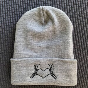 Skull Beanie, Skull Hat, Love Hat, Heart Beanie, Skeleton Beanie ...