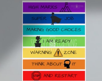 Rainbow Behavior Chart, Behavior Chart Classroom Decor, Classroom ...