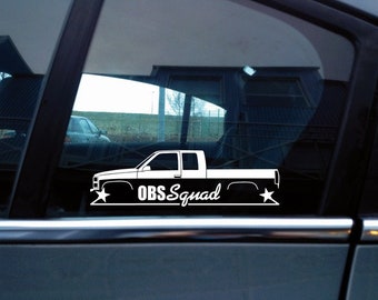 OBS Squad Pickup Truck Decal Sticker for Chevrolet Silverado C1500 ...