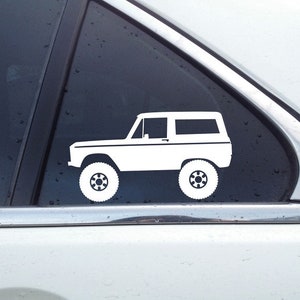 2X Lifted 4x4 Outline Stickers - for Ford Bronco (1966-1977) Classic ...