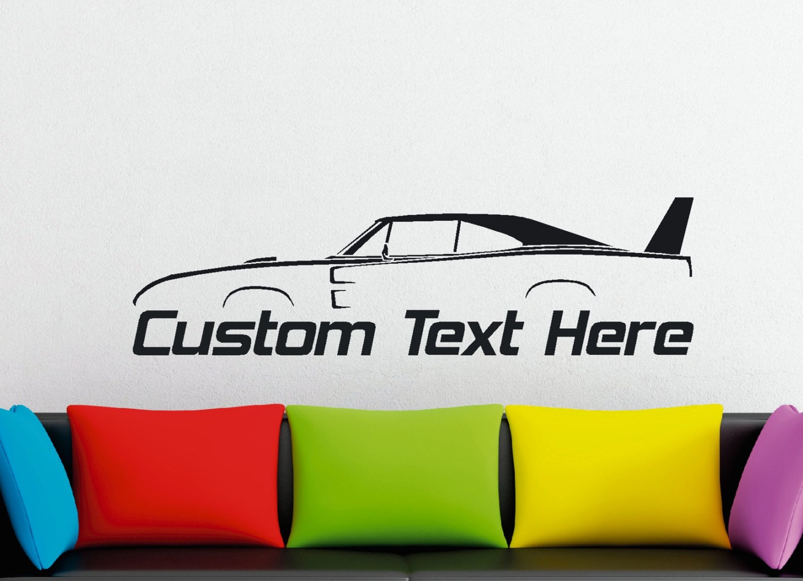 Large Custom car silhouette wall sticker for Dodge Charger | Etsy