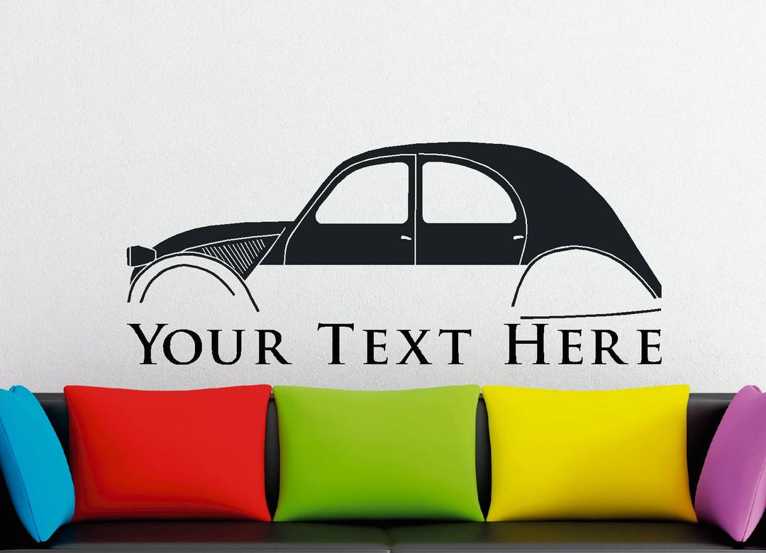 Large Custom Car Silhouette Wall Sticker for Citroen 2CV - Etsy