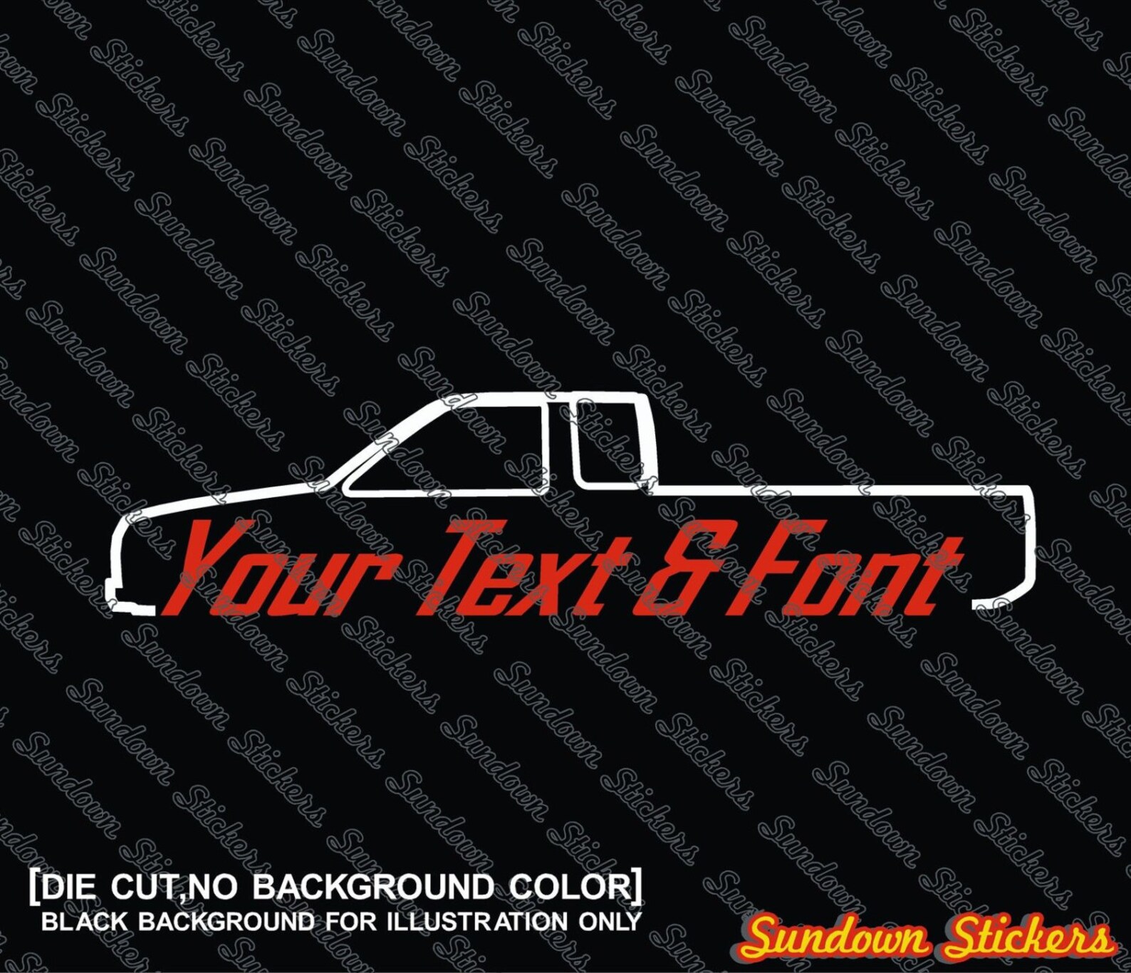 2x Custom YOUR TEXT Car Stickers for Nissan Hardbody King - Etsy