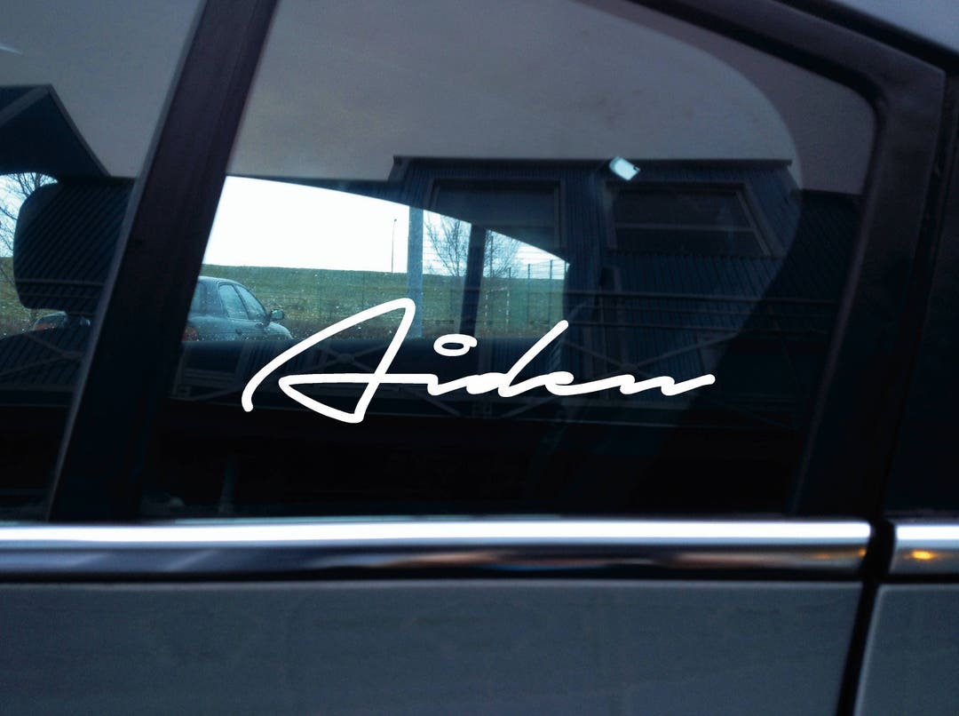 AIDEN X2 Boy Name Signature Autograph Style Vinyl Car - Etsy