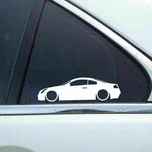 2X Lowered Car Outline Stickers - for Infiniti G35 Coupe (v35) USDM ...