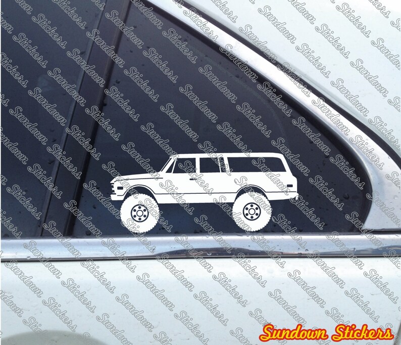 2X Lifted 4x4 Outline Stickers for Chevrolet Suburban C10 - Etsy