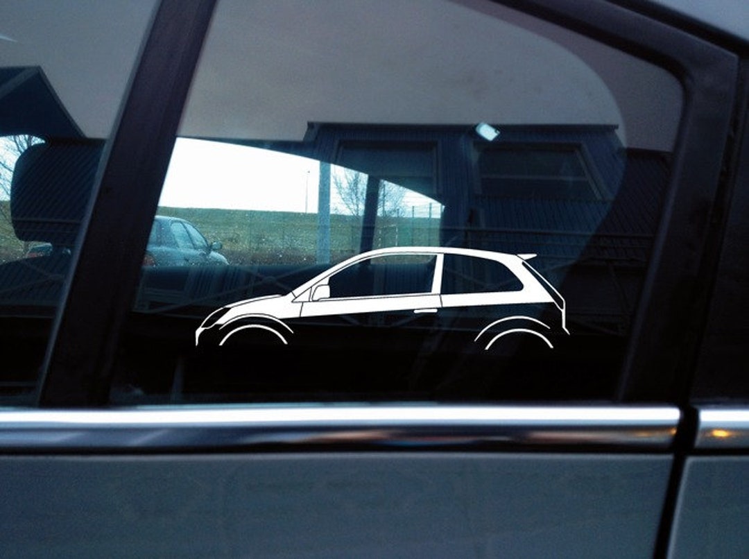 2X Car Silhouette Stickers - for Ford Fiesta Mk6 ST | Zetec-s | S328 ...