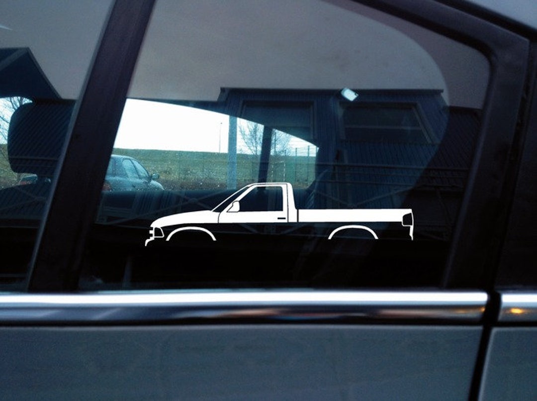 2x Silhouette Stickers for Chevrolet S10 2nd Gen Regular Cab 1994-1998 ...
