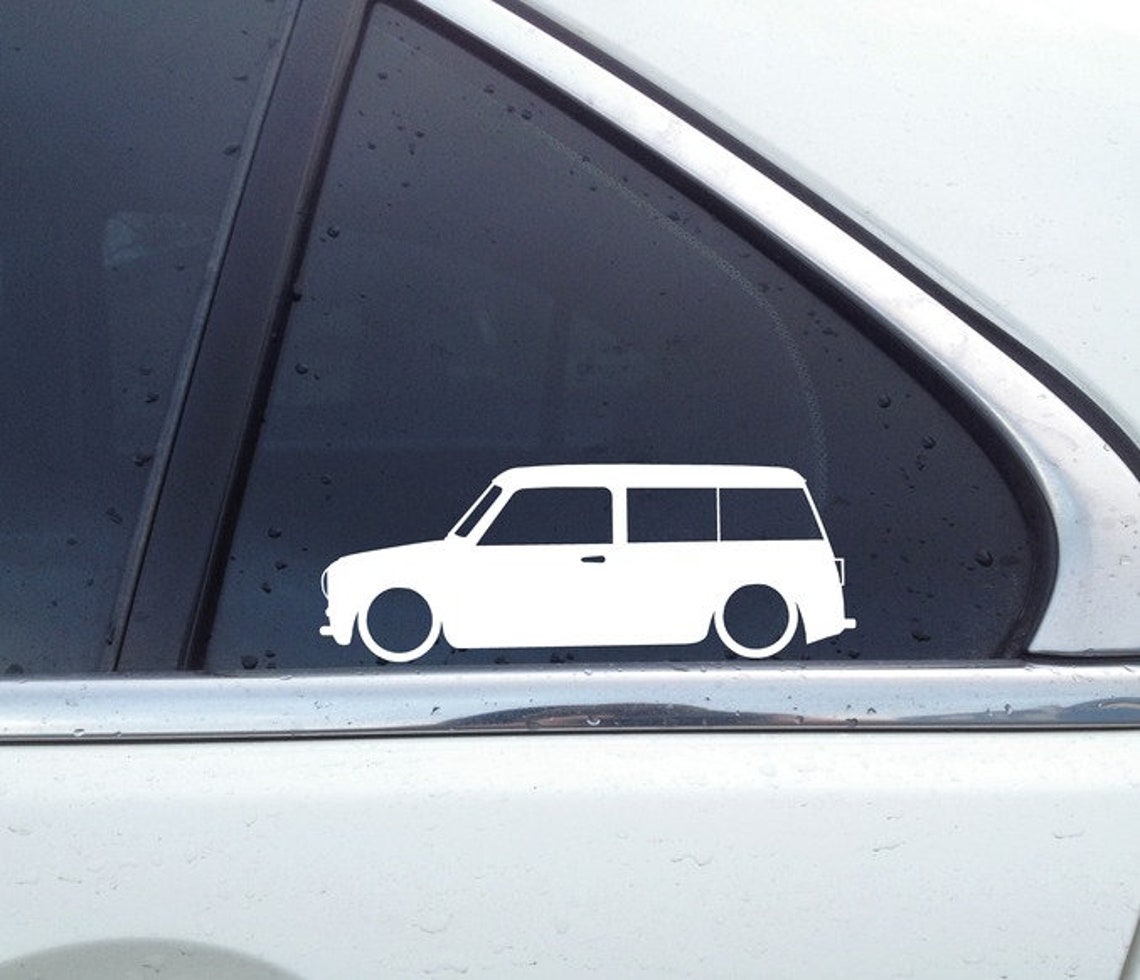 2x Lowered Car Outline Stickers for Classic Austin Mini - Etsy