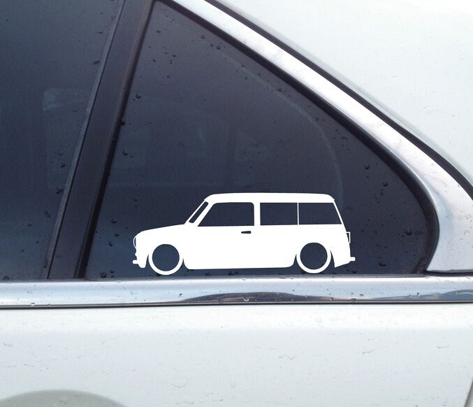 2x Lowered Car Outline Stickers for Classic Austin Mini - Etsy