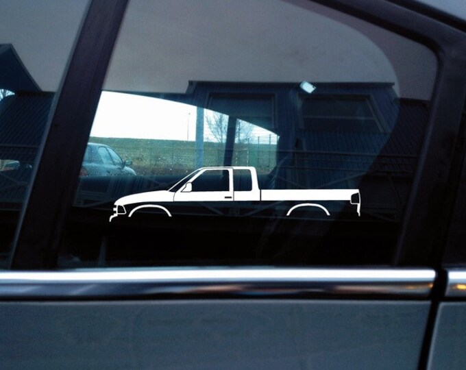 2x Silhouette Stickers for Chevrolet S10 2nd Gen Extended Cab 1994-1998 ...