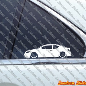 2X Low Car Outline Stickers - for Scion TC, 2nd Gen ( AGT20; 2011-2013 ...