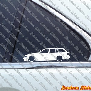 2X Low Car Outline Stickers for BMW E39 5-series Touring Wagon L364 ...
