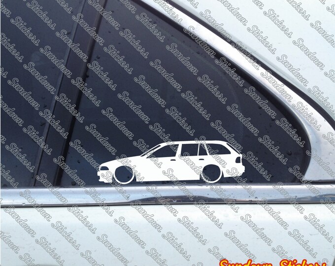2X Low Car Outline Stickers - for BMW E39 5-series Touring Wagon L364 ...