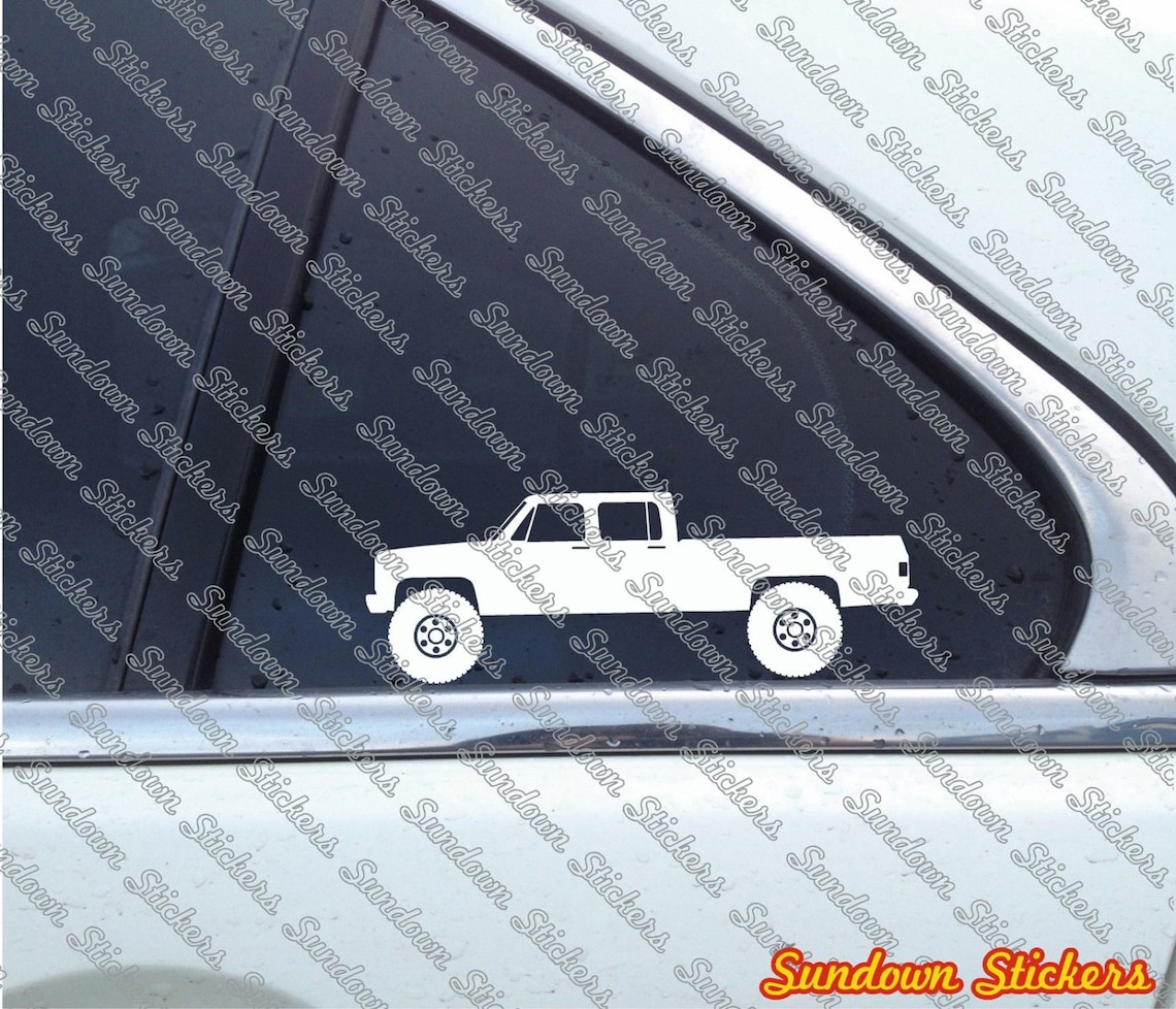 2X Lifted 4x4 Outline Stickers for Chevrolet C10 Crew Cab - Etsy