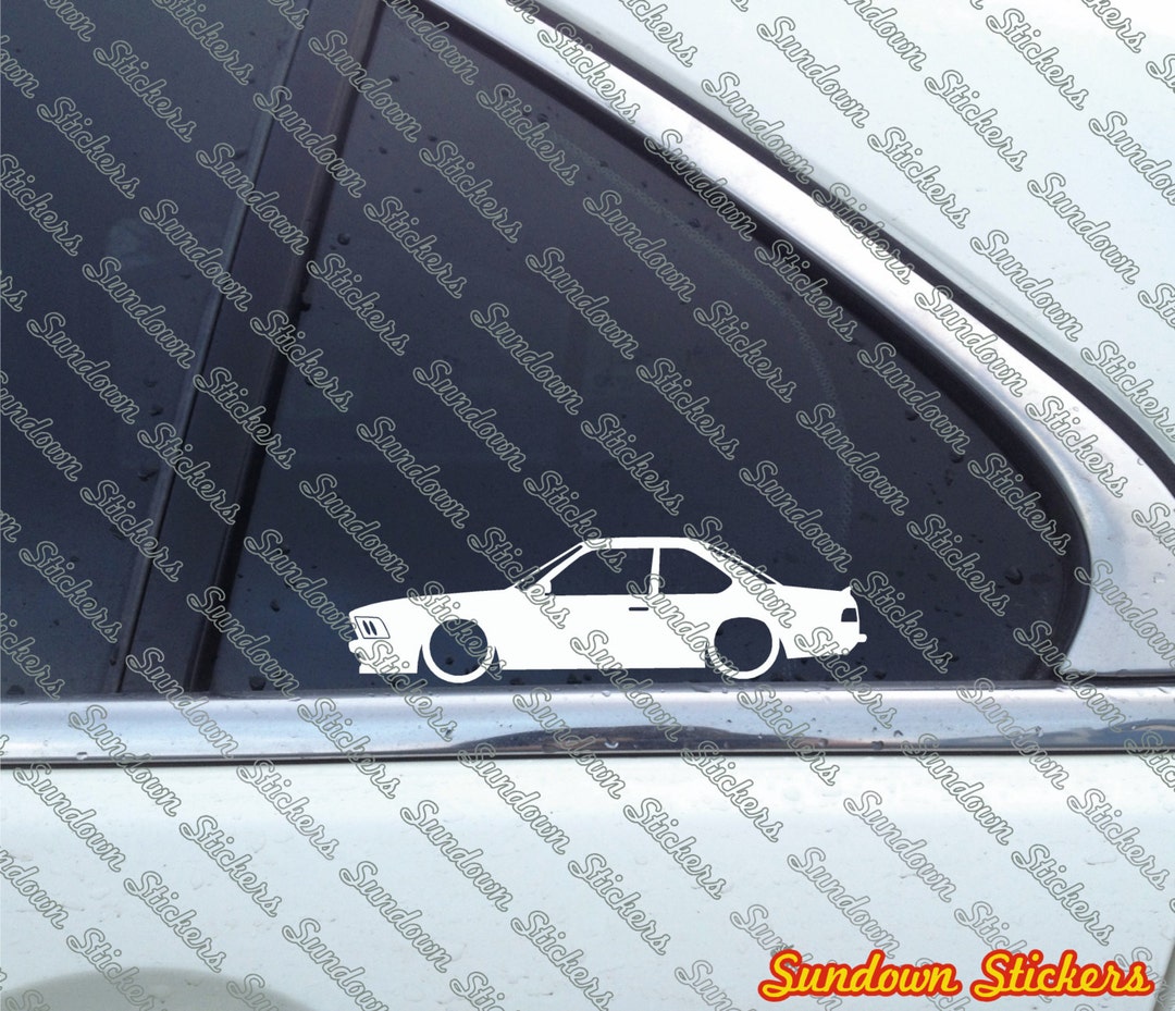 2X Low Car Outline Stickers for BMW E24 M635 Csi Classic 6-series L643 ...