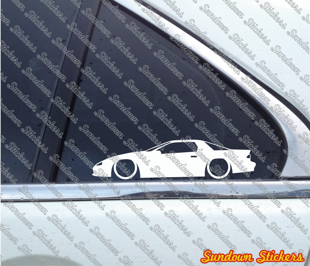 2X Low Car Outline Stickers - for Chevrolet Camaro Z28, 4th Gen (1993 ...
