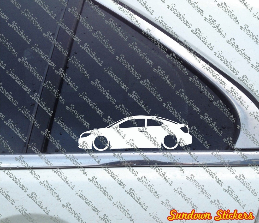 2X Low Car Outline Stickers - for Scion TC ( ANT10. 2005-2010 ) L1319 ...