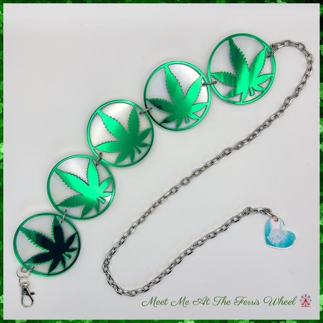Mary Jane Weed 420 Marijuana Chain Belt Rave Festival - Etsy
