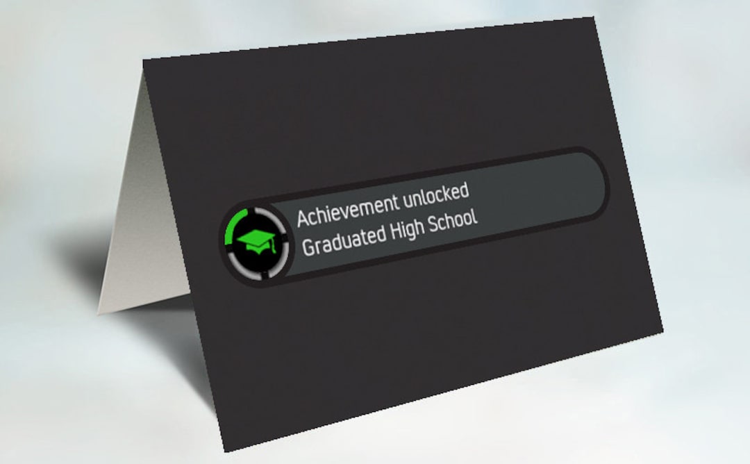 Achievement Unlocked Graduation Card Printable - Etsy
