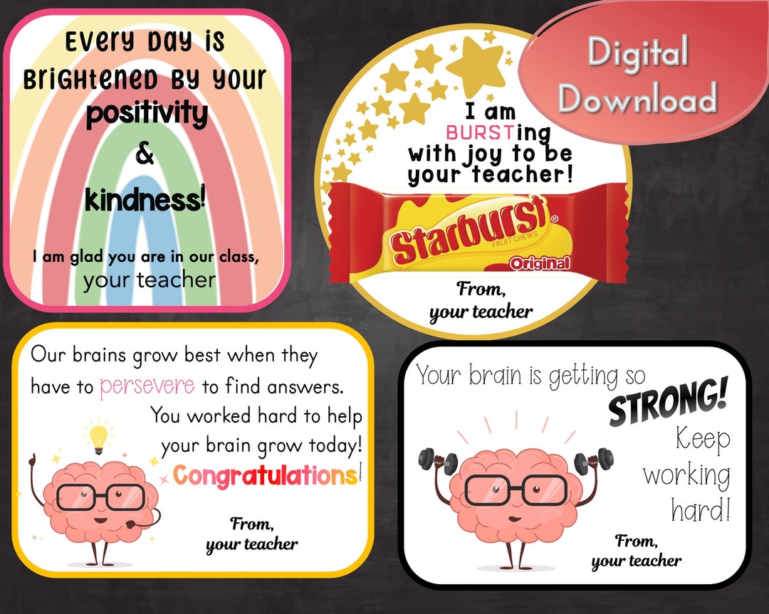 Student Happy Cards | Digital Mini Cards | Back to School - Etsy