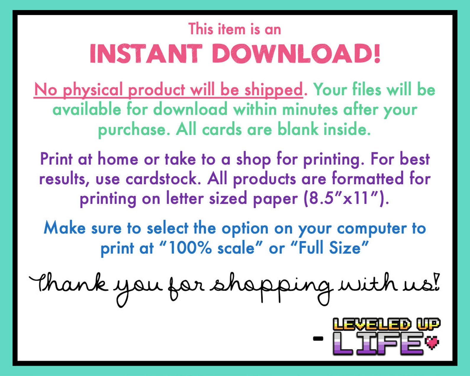 Math-themed Thank You Card | Digital Download Card | You’re Amazing ...