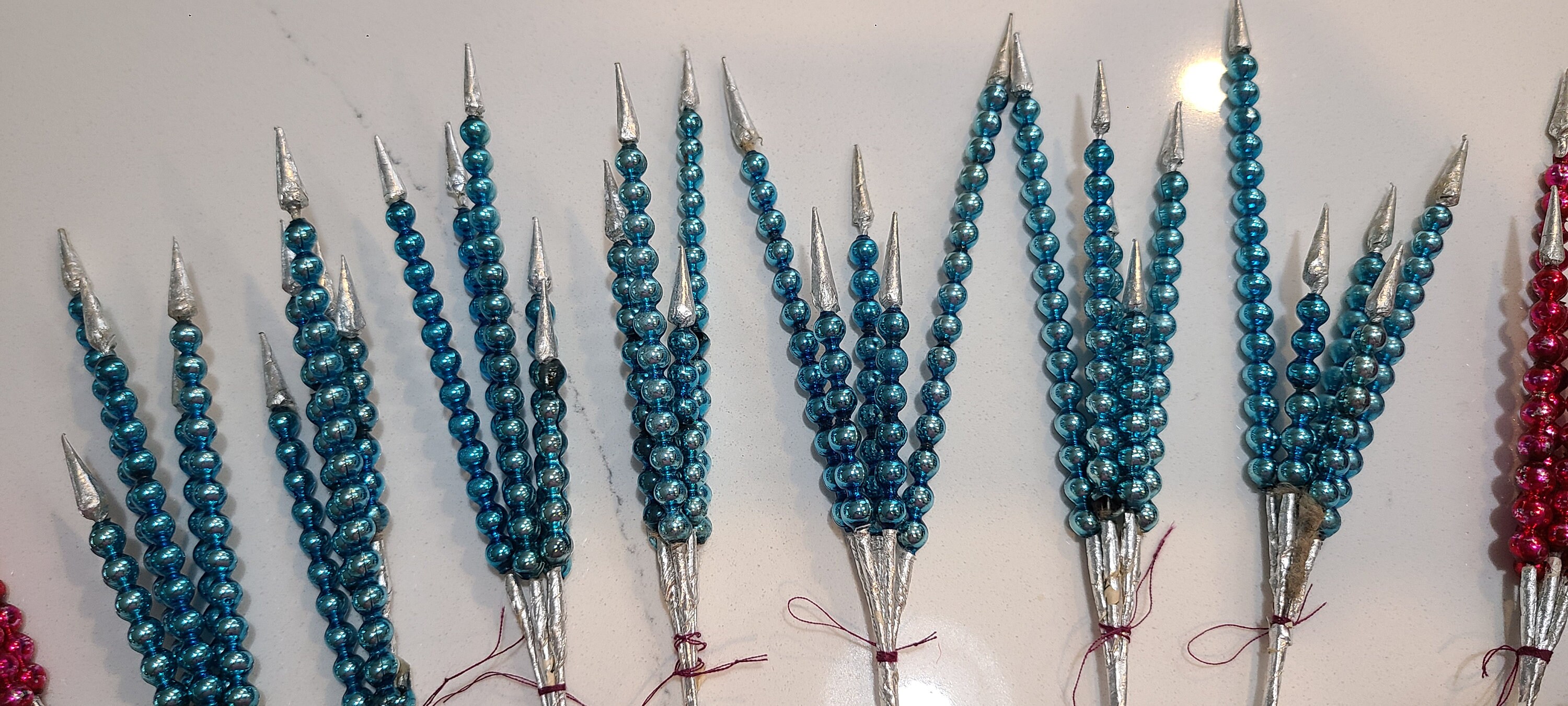 A Set of 9 Vintage Mid Century Atomic Kitsch Glass Bead - Etsy